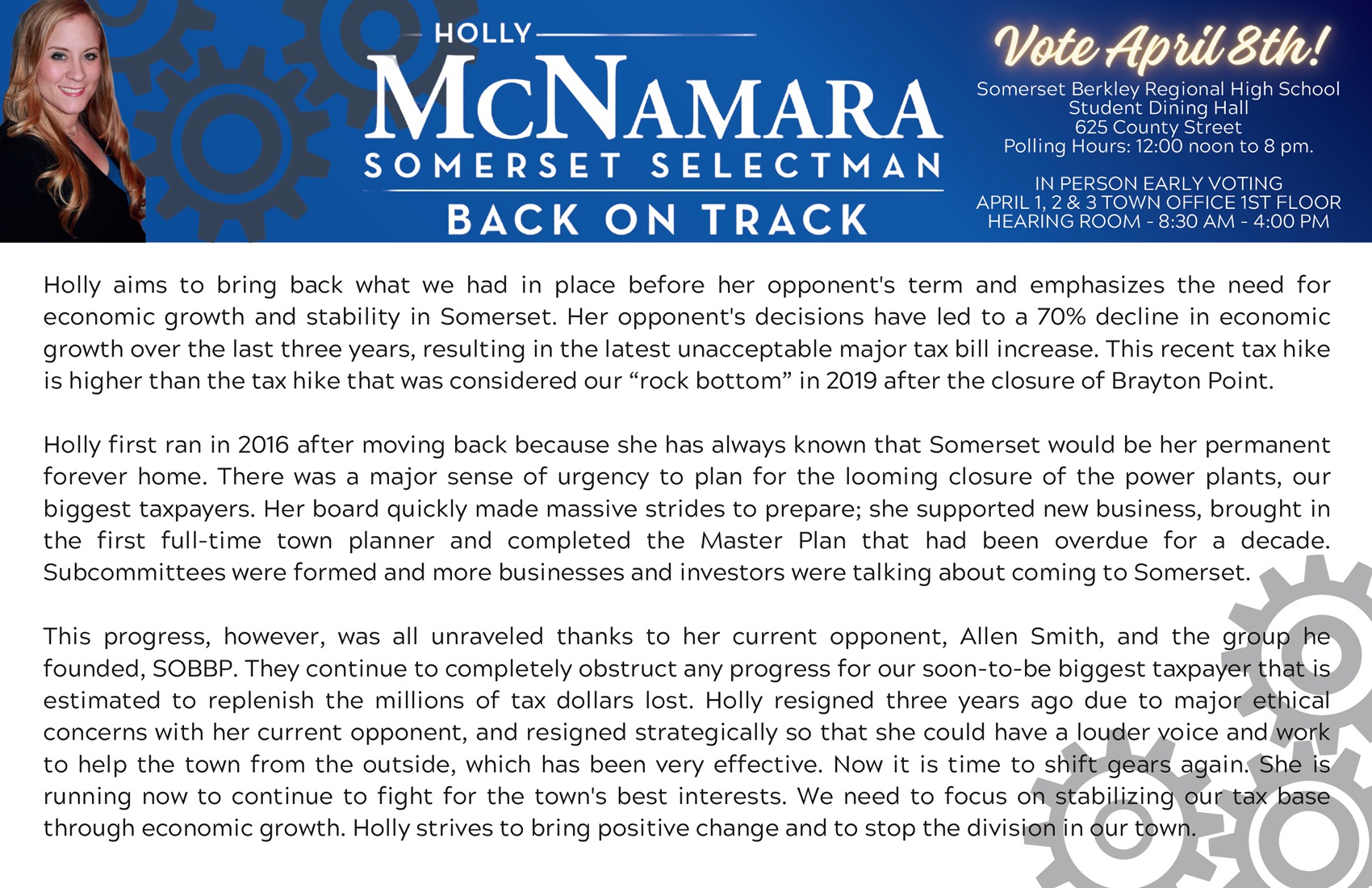 - Holly McNamara for Somerset Selectman